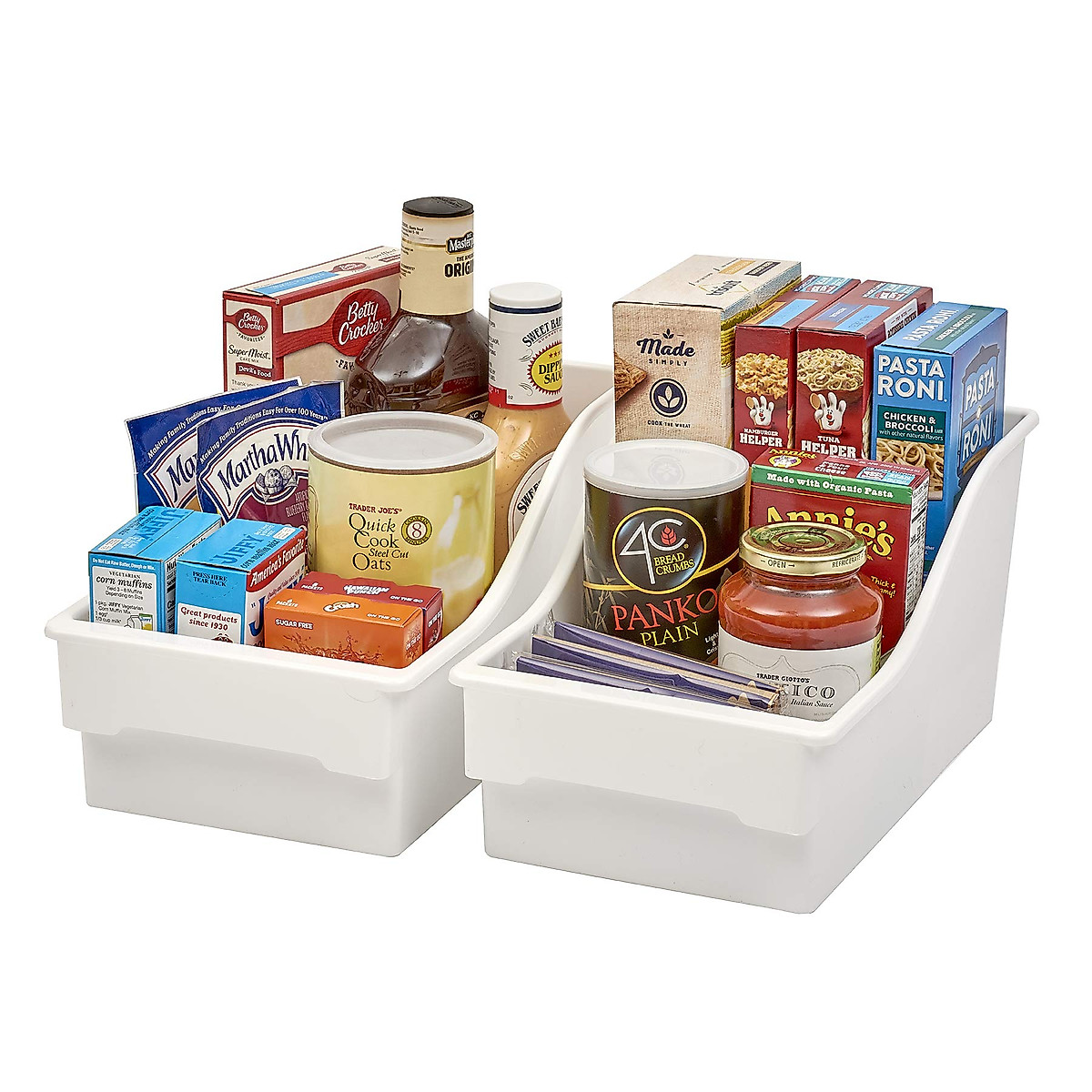 Buddeez Large Pantry Bins, White