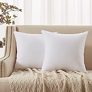 HPILIAO 24x24 Pillow Inserts with 100% Cotton Cover Throw Pillow Inserts Set of 2 Throw 24 Pillow Inserts Decorative Pillow Insert Pair Couch Pillows Sofa Pillow Inserts