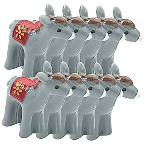 YARNOW 50 Pcs Micro Landscape Little Donkey Miniature Animals Figurines Mini Fairy Figurines Fairy Gardens Ornaments Figure Statue Animals Toys Micro Donkey Ornaments Resin Cute Flowerpot