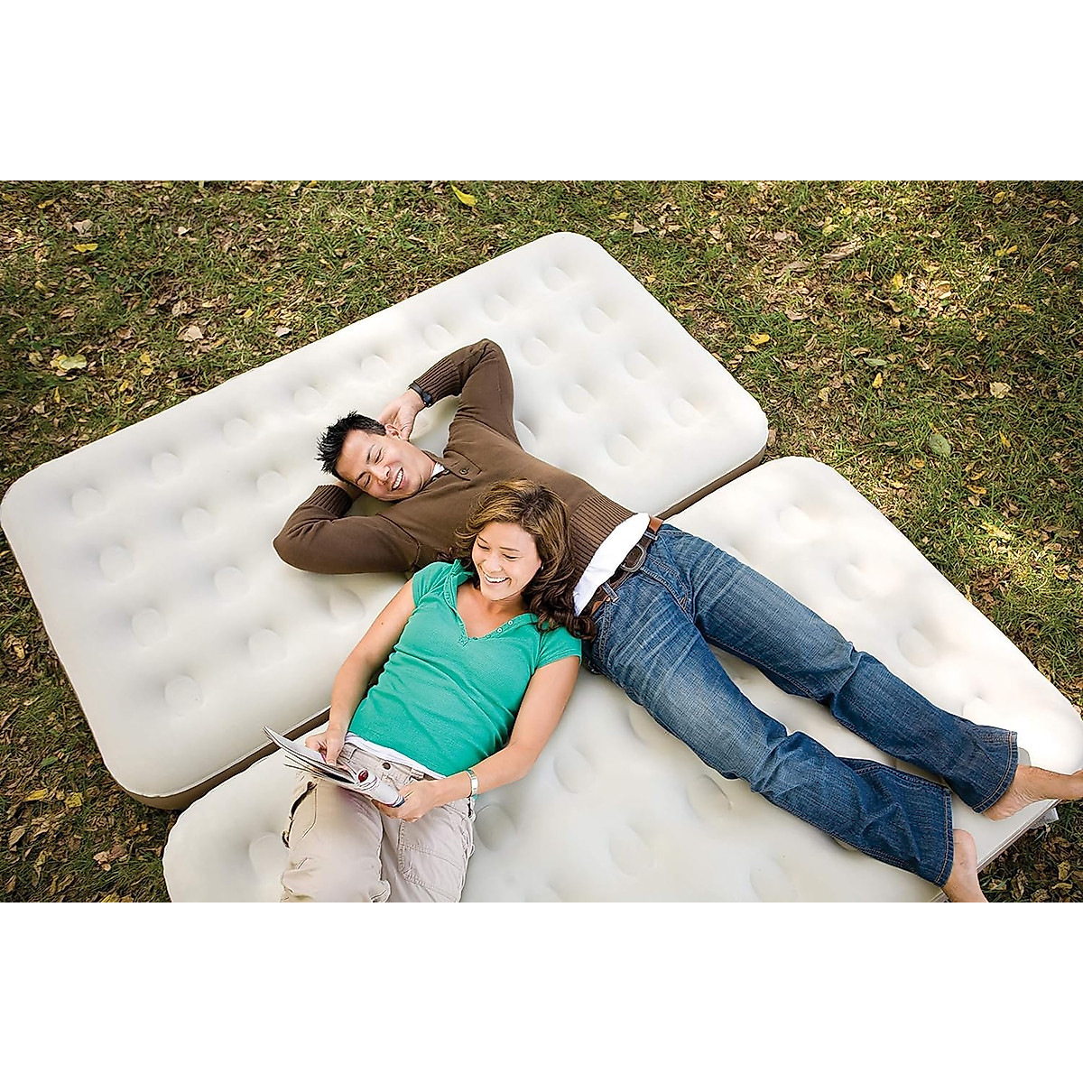 Coleman EasyStay Plus Single-High 4-in-1 Convertible Twin Air Mattress, Ideal for Camping and Home Use