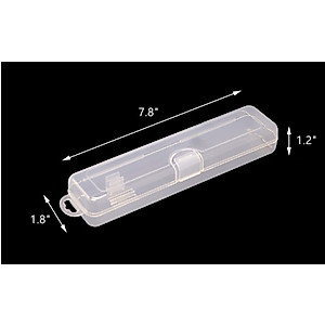 DLAIVOR Portable Travel Toothbrush Case, Hard Plastic Dust-Proof Toothbrush Container & Toothpaste Box Holder (Rectangle-2Pcs)