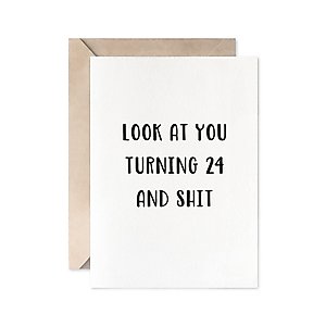 MAGJUCHE 24th Birthday Card Funny For her or him,Turning 24 Birthday Card For Son, Daughter Or Friend