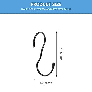 Housoutil 16pcscloset Hook Shaped Anti- Rod Bathroom Stainless Bag Hangers Handbags Purse Steel Metal Space Twisted for Plants Hangers: S Belts Bags Scarves Large Hanger Drop Kitchen Purses