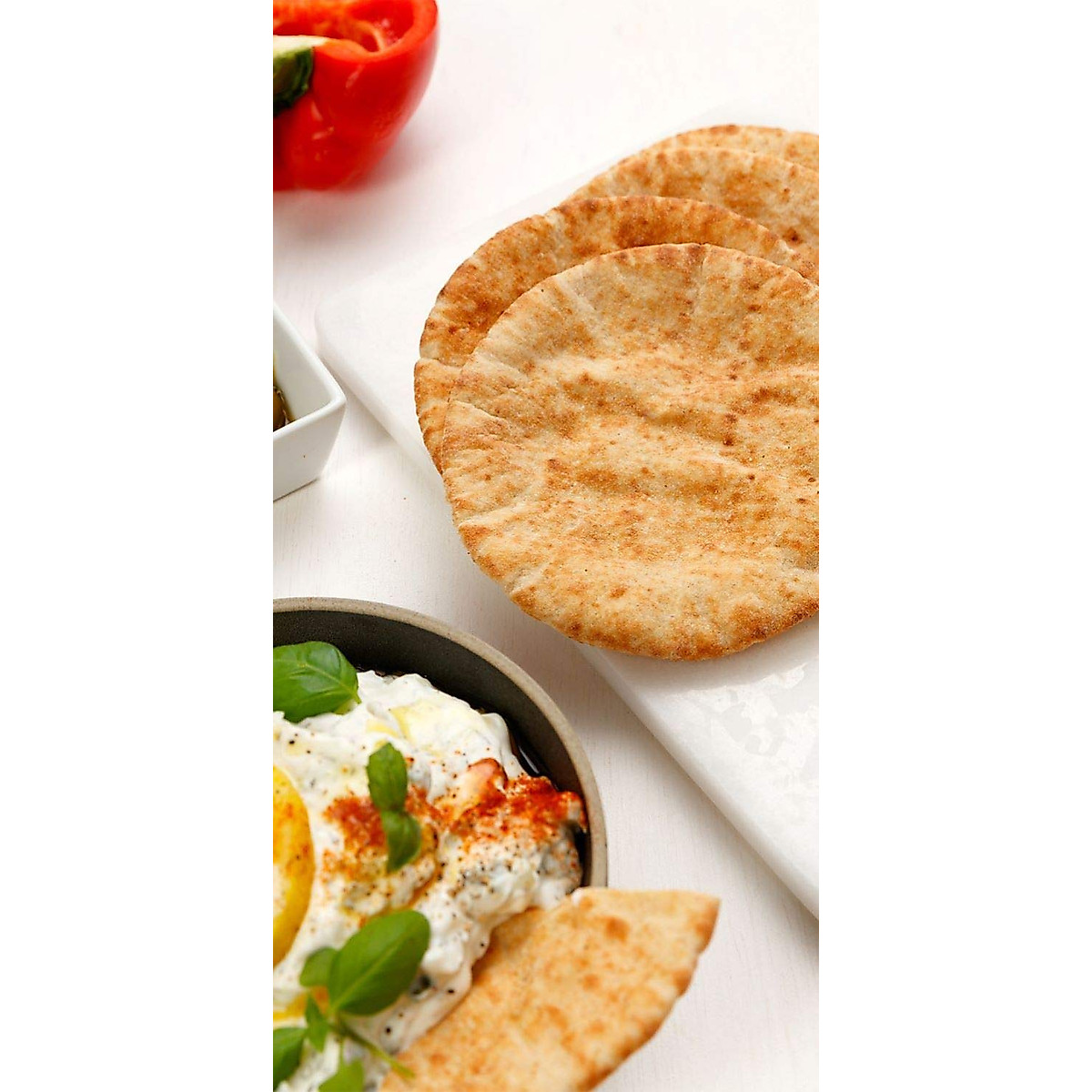 Joseph's Low Carb MINI Pita Bread 3-Pack, Flax, Oat Bran and Whole Wheat, 5g Carbs Per Serving, Fresh Baked (8 Per Pack, 24 MINI Pita Breads Total)