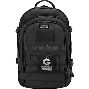 Barska BI12612 Loaded Gear GX-500 Crossover Tactical Padded Backpack with Waist Belt, Black, Small