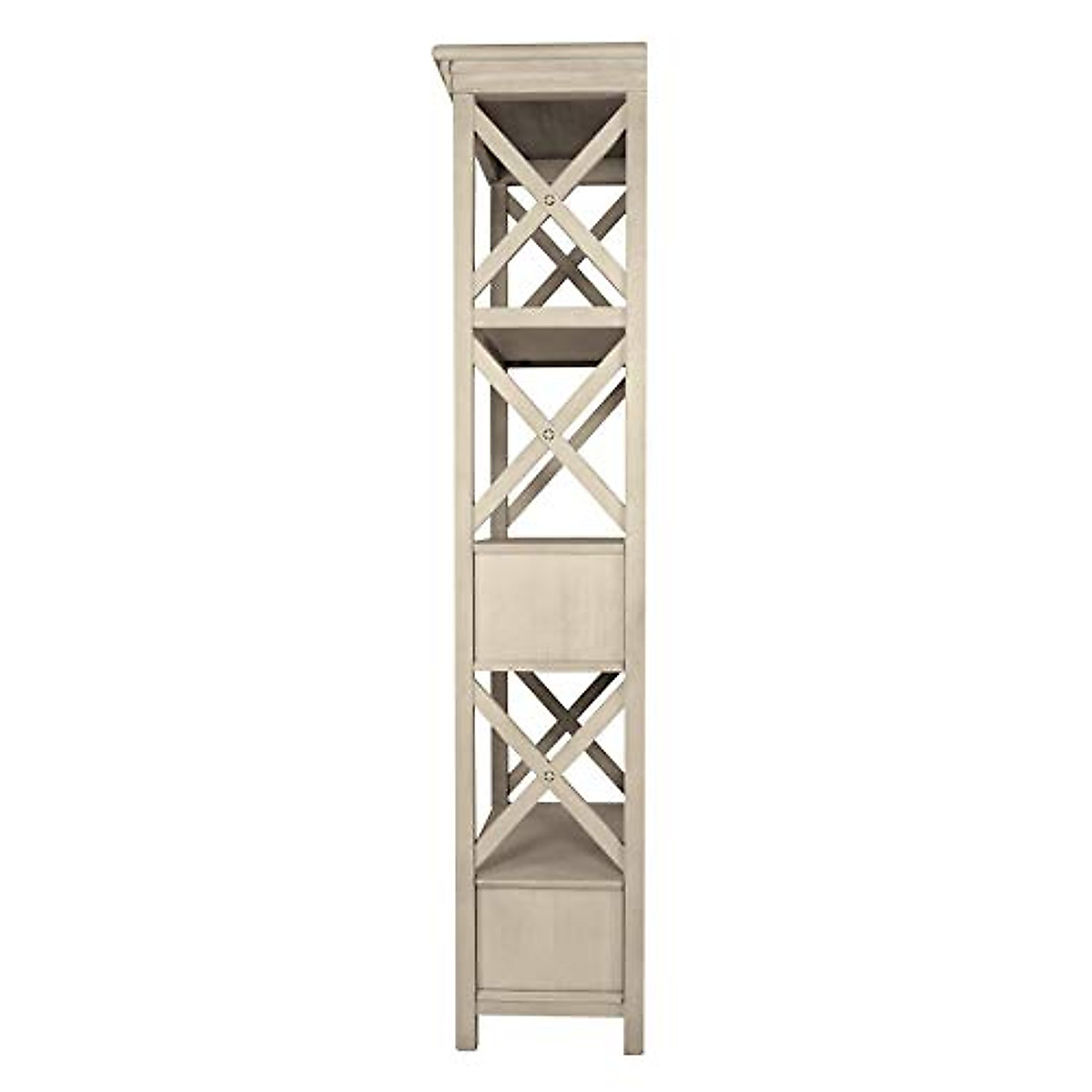 Signature Design by Ashley Bolanburg Cottage Chic Display Cabinet or Bookcase, Antique White