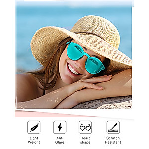 12 Pack Colored Glasses Round Rimless Sunglasses Transparent Candy Colored Sunglasses Tinted Eyewear Cool Sunglasses (Multi Color)