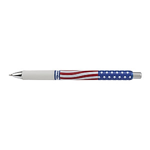 Pentel EnerGel Deluxe RTX Liquid Gel Ink Pen Set Kit, Stars & Stripes, Pack of 3 with 4 Refills (Black - 0.7mm)