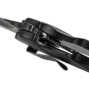 CRKT Foresight EDC Assisted Folding Pocket Knife: Urban Everyday Carry, Black Blade, IKBS Ball Bearing Pivot, Liner Lock, Grooved Glass Reinforced Nylon Handle, Deep Carry Pocket Clip K221KKP