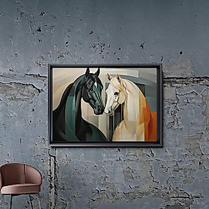 Majestic Black Stallion Galloping In The Clouds, Black Horse On Salt Flats, Canvas Print, Black Horse Print, Black Horse Wall Art