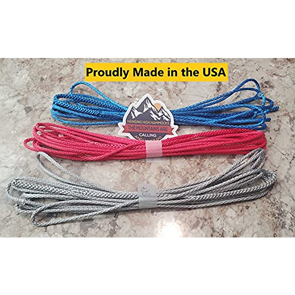 Hanging High Hammocks | Whoopie Slings 6 Foot | Ultralight Amsteel with Free Sticker | Adjustable Suspension System - Beaded