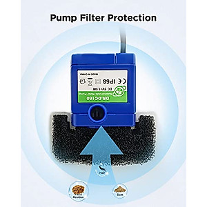 Ciays Cat Water Fountain Replacement Filters & Replacement Pre-Filter Sponges for 65oz/1.8L Automatic Pet Fountain Cat & Dog Water Dispenser, White (CIPS65OZ)