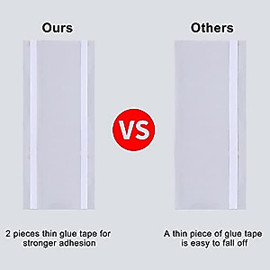 Faicuk 20-Pack Clear Window Fly Traps Sticky Fly Strip for Indoor Houseflies Nontoxic and Pesticide-Free