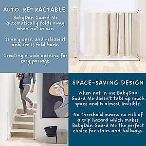 BabyDan Guard Me Retractable Safety Gate Extra Wide 25-44.6" - White