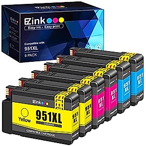 E-Z Ink (TM Compatible Ink Cartridge Replacement for HP 950XL 951XL 950 XL 951 XL to use with OfficeJet Pro 8610 8600 8615 8620 8625 8100 276dw 251dw (2 Cyan, 2 Magenta, 2 Yellow, 6 Pack)