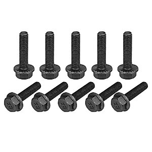 uxcell M6-1x25mm Hex Serrated Flange Bolts 10.9 Grade Carbon Steel Screws 15pcs
