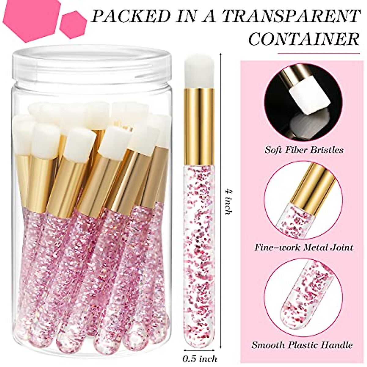 20 Pieces Glitter Crystal Lash Shampoo Brushes with Container Eyelash Extension Cleanser Brush Lash Cleansing Brushes Lash Bath Brush Eyelash Brushes for Eyelash Extensions Prolong Cleansing (Purple)