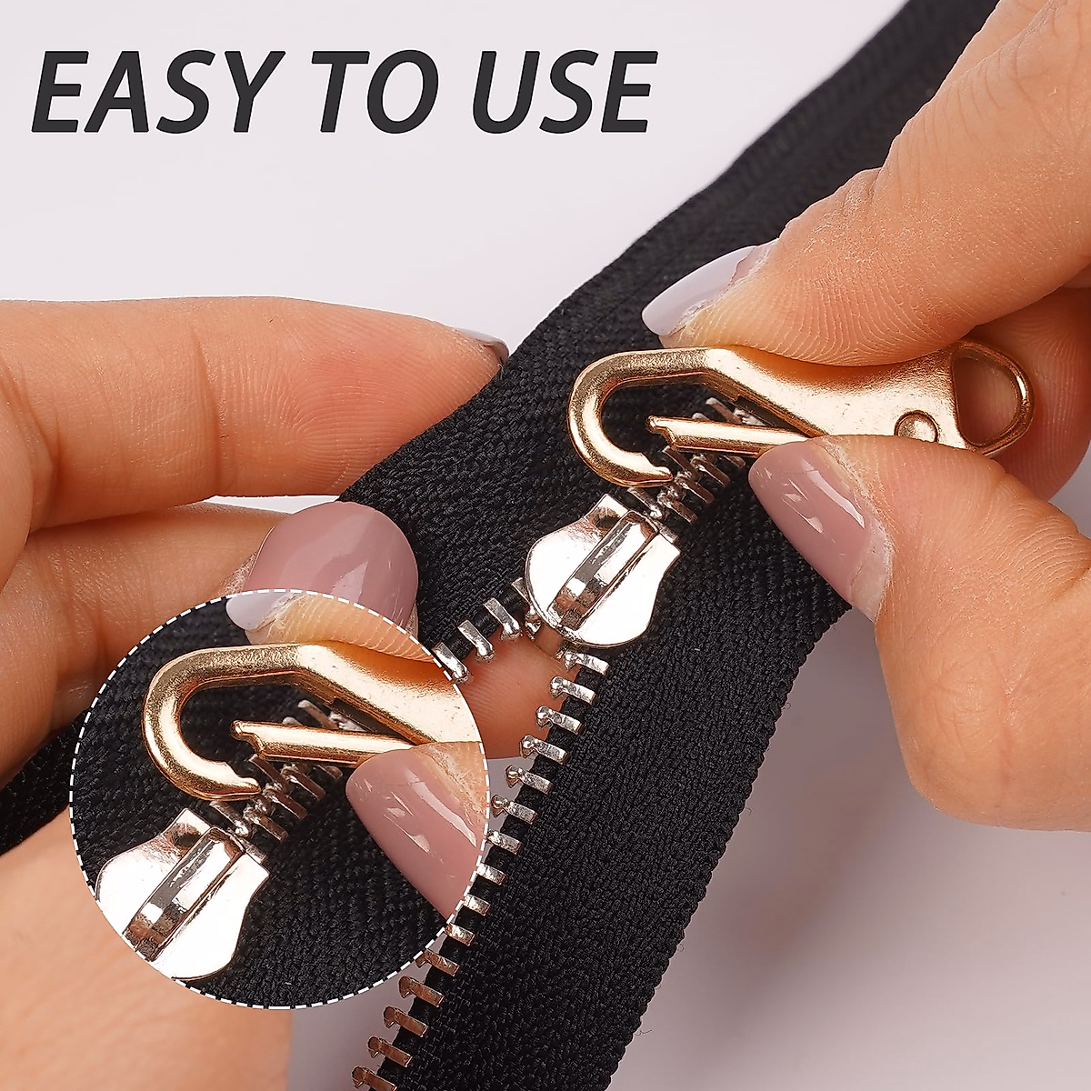 Deoward Zipper Pull, 6 PCS Replacement Metal Zipper Handle Mend Fixer Zipper Tab for Luggage, Suitcases, Backpacks, Jackets, Purses, Handbags
