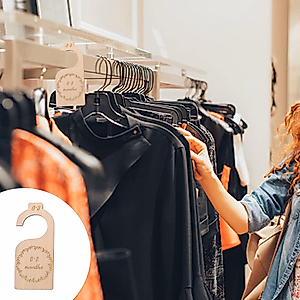 Baby Closet Size Dividers,Baby Closet Size Divider Wooden Baby Closet Organizers Hanging Closet Dividers from Newborn Infant to 24 Months for Home Nursery Baby Clothes(7 Pieces) (2)