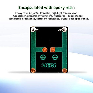 1V 80mAh 0.08W 30X25mm Micro Mini Power Small Solar Cell Panel Module for DIY Solar Light Phone Charger Toy Flashlight Power Bank (10)
