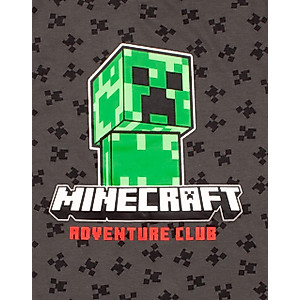 Minecraft T Shirt Boys Kids Creeper Short Sleeve Grey Top Merchandise 9-10 Years
