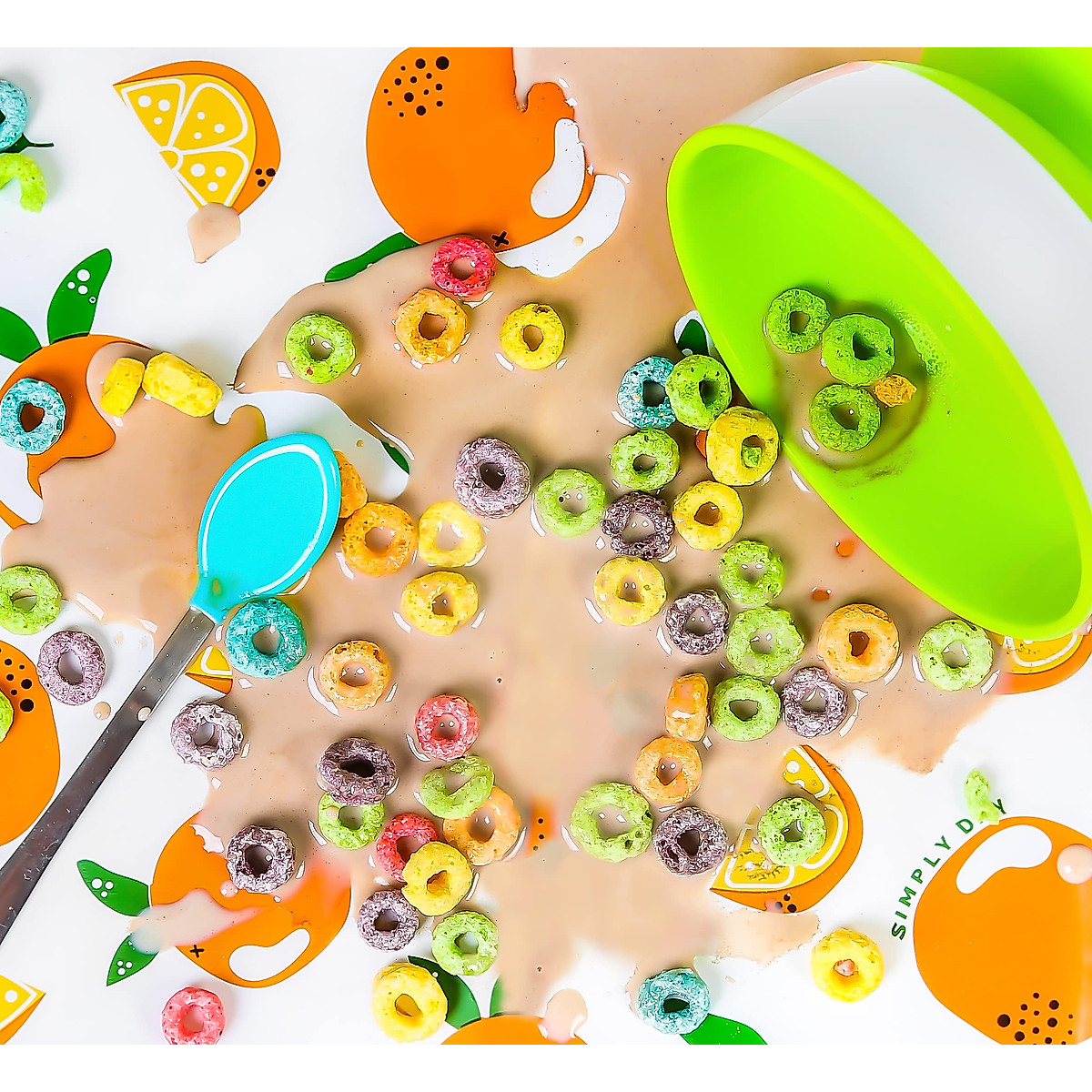 Simply Day Disposable Placemats for Kids, Oranges (SP-001)