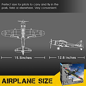 Romote Control Airplane Zero Fighter, 4 Channel RTF RC Plane with 6-Axis Gyro, WW2 Warbird Aircraft Toy Gift for Adults & Kid