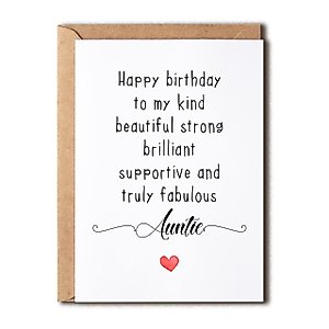 Auntie Birthday Card - Amazing Auntie Gift - Birthday Card Auntie - Funny Auntie Card - Card For Auntie Birthday