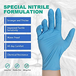 VASTMED 1000PCs Dental Grade Examination Leone Nitrile Gloves 4.0G Finger Tips Texture Latex-Free Professional Grade Gloves