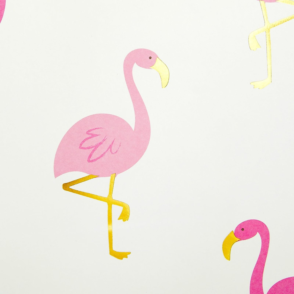 Sparkle and Bash Pink Flamingo Birthday Party Favor Gift Bags, Tropical Decorations (24 Pack)