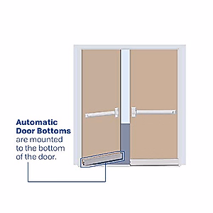 Fire Rated/Light Duty/Mortised/Automatic Door Bottom Seal for Concealed Vertical Rods (7323MA), SMS # 6 x 1/2'' Supplied, (48'' L x 9/16'' W x 1-1/2'' H)