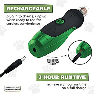 Wahl Lithium Ion Rechargeable Dog Nail Grinder with Concave Rounding Tip and Nail Guard for Increased Safety and Precise Nail Grinding, 3 Hour Run Time - 5975