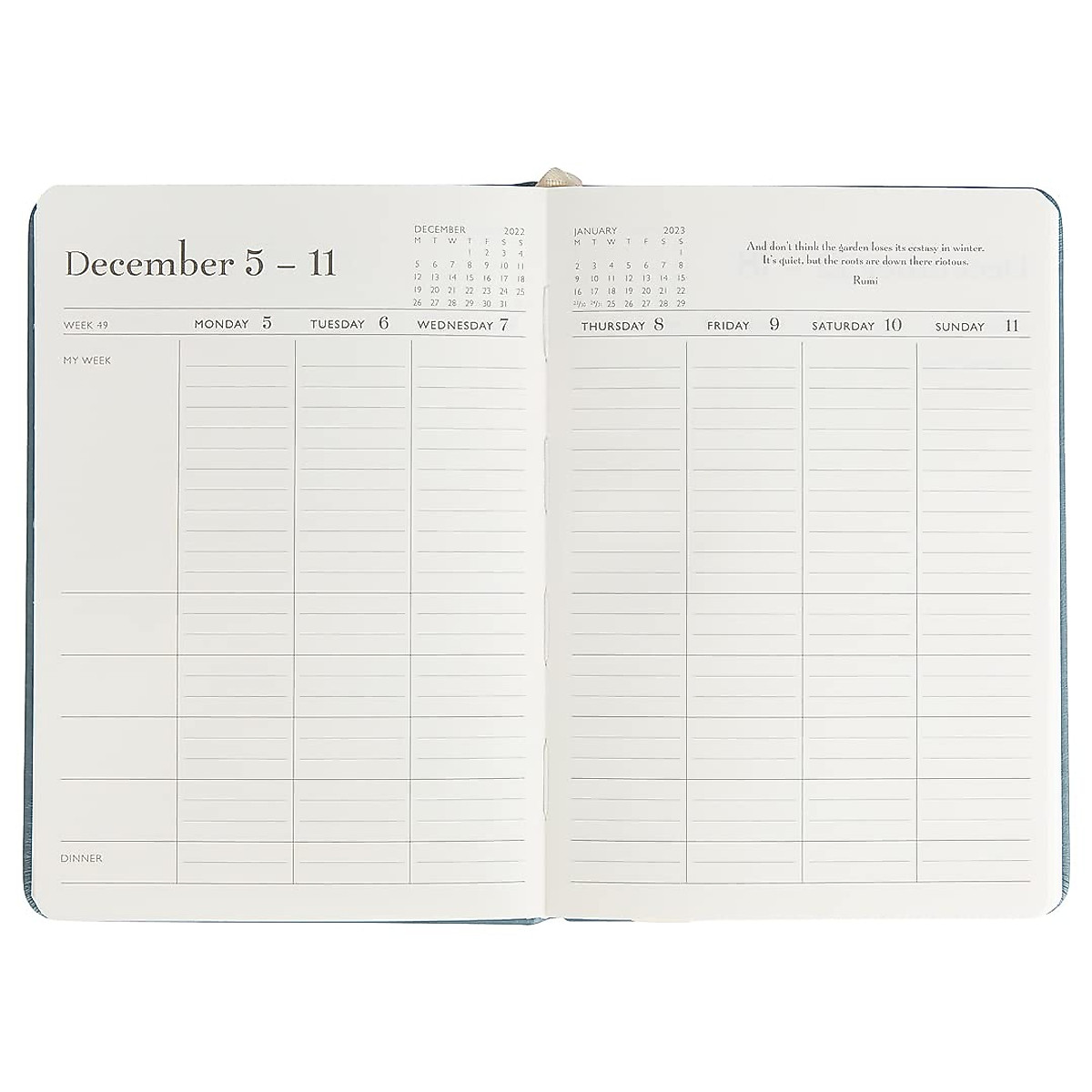 myAgenda Mini Day Planner 2023 Agenda (Runs through December 2023). 18 Months. Weekly View, Monthly View and Yearly. Back to School. Student Agenda (Chestnut)