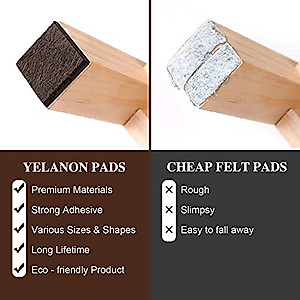 Felt Furniture Pads - 216 Pcs Furniture Pads Hardwoods Floors Self Adhesive, Cuttable Felt Chair Pads, Anti Scratch Floor Protectors for Furniture Feet Chair Legs, Furniture Felt Pads,Beige & Brown