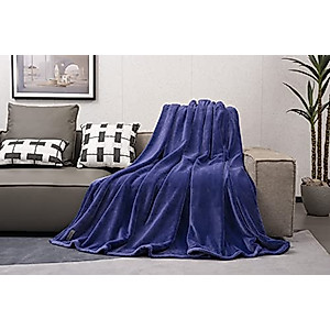 Mellowdy Extra Thick Hearty Plush Flannel Blanket (Violet Purple, 60x80) - 500GSM Twin Size Warm Blanket for Winter, Fall | Soft, Fluffy, Cuddly, Perfect for Bed, Oversized Throw for Couch, Sofa