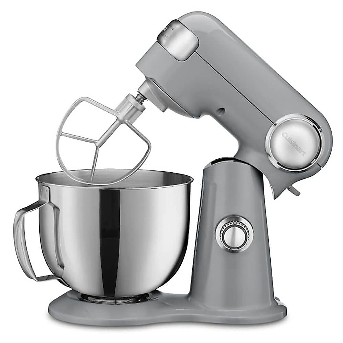 Cuisinart SM-50GR Precision Master 5.5-Quart 12-Speed Stand Mixer with Mixing Bowl, Chef's Whisk, Flat Mixing Paddle, Dough Hook, and Splash Guard with Pour Spout, Dove Gray