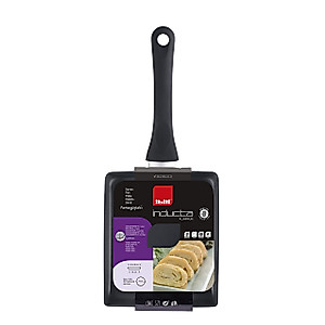 Ibili Square Japanese Omelette Pan / Egg Pan Skillet, Tamagoyaki Pan, PFOA-Free, Dishwasher Safe, Double Non-Stick Coating, Bakelite Handle, 5.9" x 7" x 2.3" - Made in Spain