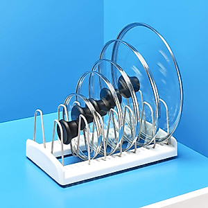 YouCopia StoreMore Adjustable Pot Lid Organizer, Standard, White