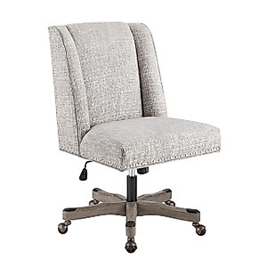 Linon Silver Grey Adjustable Clayton Office Chair, Aqua