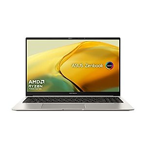 ASUS Zenbook 15 OLED Laptop, 15.6” OLED 2.8K Display, AMD Ryzen 7 7735U CPU, AMD Radeon Graphics, 32GB RAM, 1TB SSD, Windows 11 Home, Basalt Grey, UM3504DA-DS76
