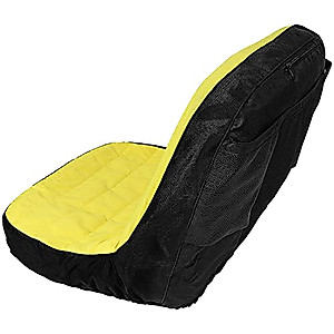 LP92334 Upgrade Large Seat Cover Riding Mower Cushioned Seat up to 18" High for John Deere Mower & Gator | Oxford 300D Fabric, Comfortable, Convenient Pockets, Waterproof