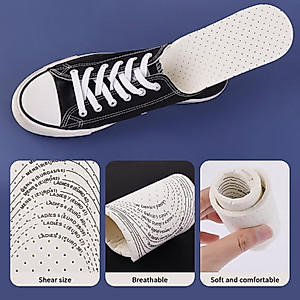 WLLHYF 2 Pairs Breathable Shoe Insoles, Insoles for Men and Women Latex Foam Insoles with Holes Walking Comfort Insoles Shock Absorbing Shoe Insoles White