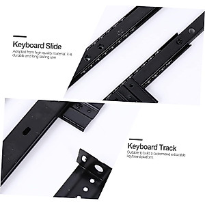 Drawer Glides,1 Pair Guide Furniture Slides Accessory Tray Drawers for Desk Keyboard Tray Slides Computer Drawer Tray Accessories Keyboard Tray Rails Keyboard Slide Drawer Slide Keyboard Tr