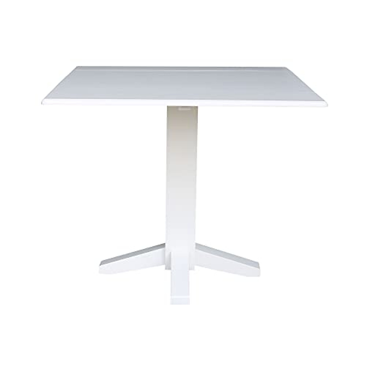 International Concepts 36" Square Dual Drop Leaf Dining Table, White
