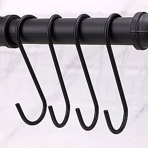 Sumnacon 16 Inch Industrial Pipe Pan Pot Rack with 8-Hooks, Wall Mounted Metal Rail Kitchen Utensil Pot Pan Lid Storage Organizer/Cookware Holder with Hardwares