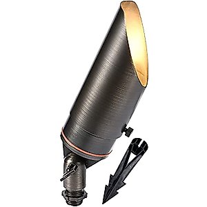 LED Spot Lights Outdoor Landscape Lighting 106 - Solid Brass Spotlight LED Yard Lights Security Landscape Lights for Beautiful Bright Long Lasting Home Garden Patio Pool Area Deck Lighting (No Bulb)