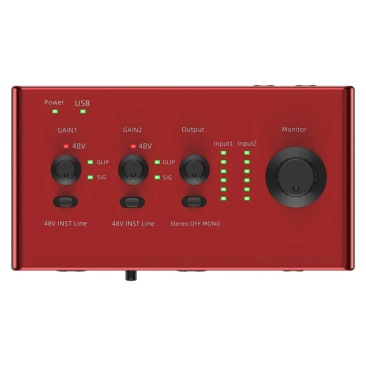 USB Audio Interface with 1x XLR/TRS 1x 1/4" 2X RCA USB (AU13)