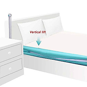 XJJUN Bed Rail Vertical Lift Height Adjustable Suitable for Children Bed Bezel Safety Big Bed Bumper,2 Colours (Color : Purple, Size : 180x75-85cm)
