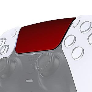 eXtremeRate Scarlet Red Soft Touch Replacement Touchpad Cover Compatible with ps5 Controller BDM-010 BDM-020 & BDM-030, Custom Part Touch Pad Compatible with ps5 Controller - Controller NOT Included