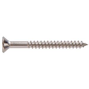 The Hillman Group 1220 10 x 2 in. Nickel Plated Flat Head Phillips Wood Screw 30-Pack